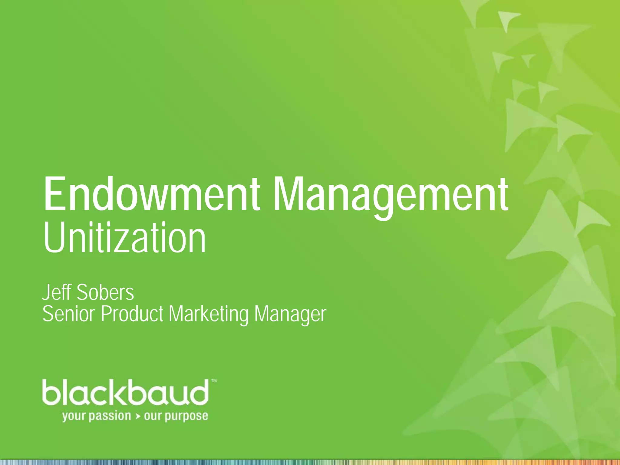Endowment Management: Unitization | PDF