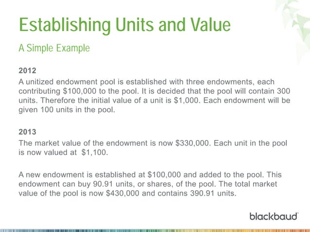 Endowment Management: Unitization | PDF