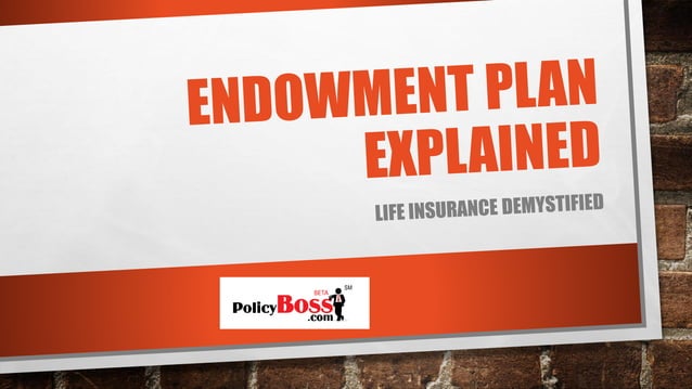 Endowment plan explained | PPT