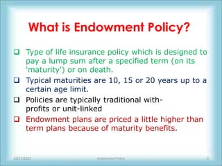 Endowment Life Insurance