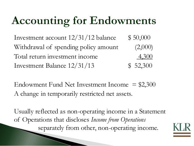 Nonprofit Accounting & Reporting for Endowments