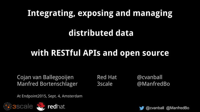 Integrating, exposing and managing distributed data with RESTful APIs ...