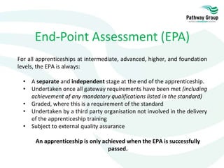 End Point Assessment Organisations Delivery 2017 | PPT