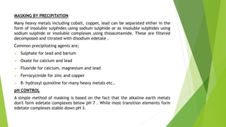 End point detection in complexometric titration | PPTX