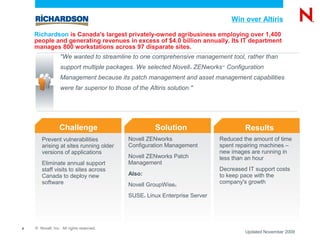 Novell Success Stories: Endpoint Management in Retail and Manufacturing ...