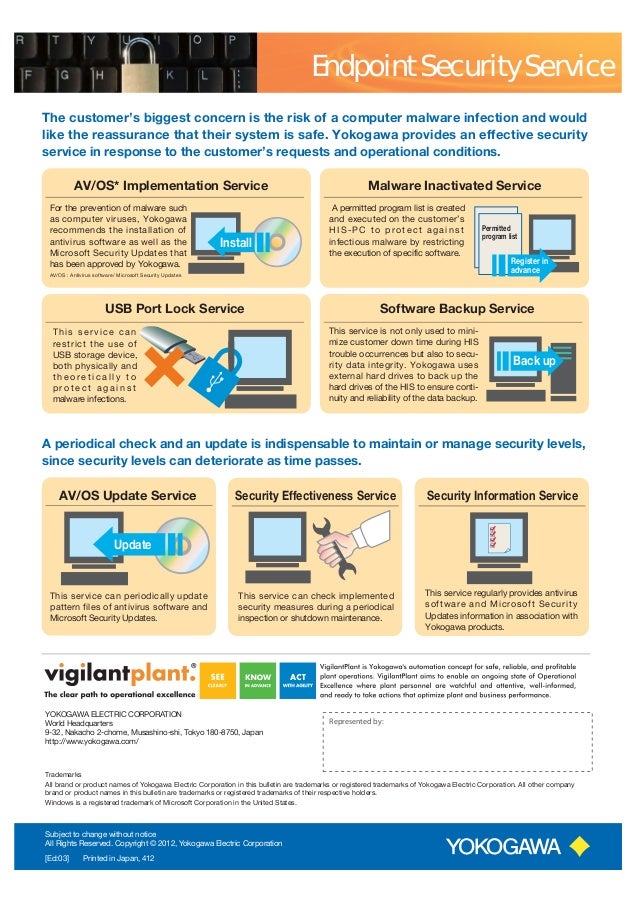 Yokogawa Endpoint Security Service - protecting your control system