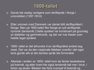 Endringer i det norske språket | PPTX