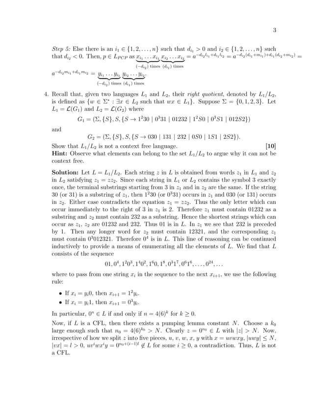 End semexam | Theory of Computation | Akash Anand | MTH 401A | IIT Kanpur | PDF