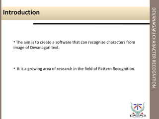 Devanagari Character Recognition | PPT