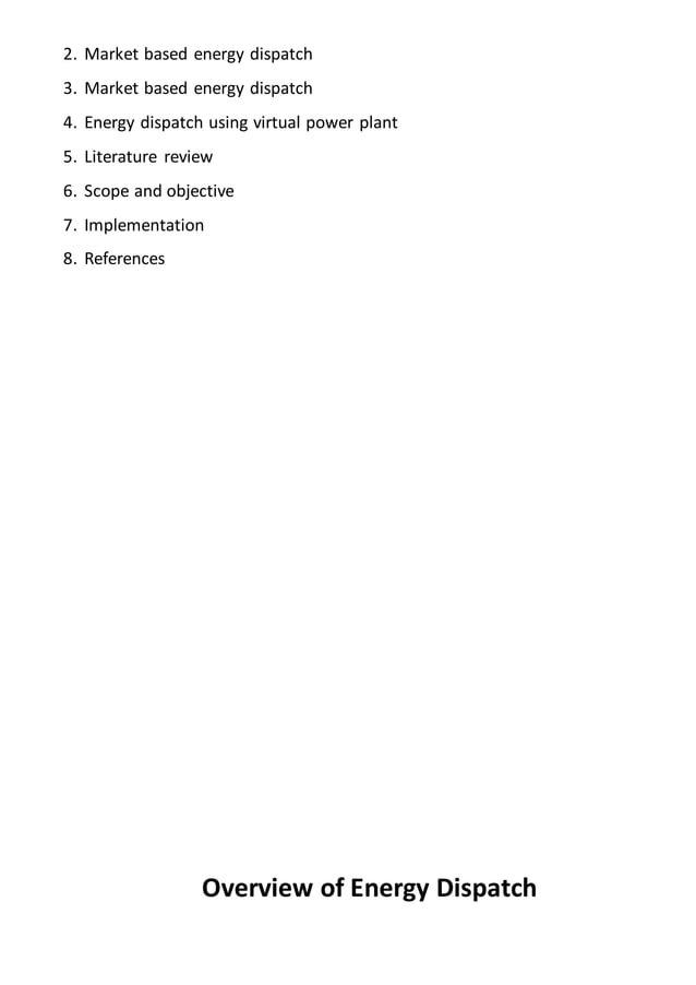 energy dispatch using virtual power plant | DOCX | Computer Networking | Computing