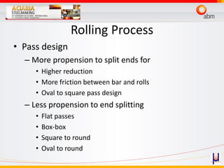 End splitting during long products rolling billet quality of rolling ...