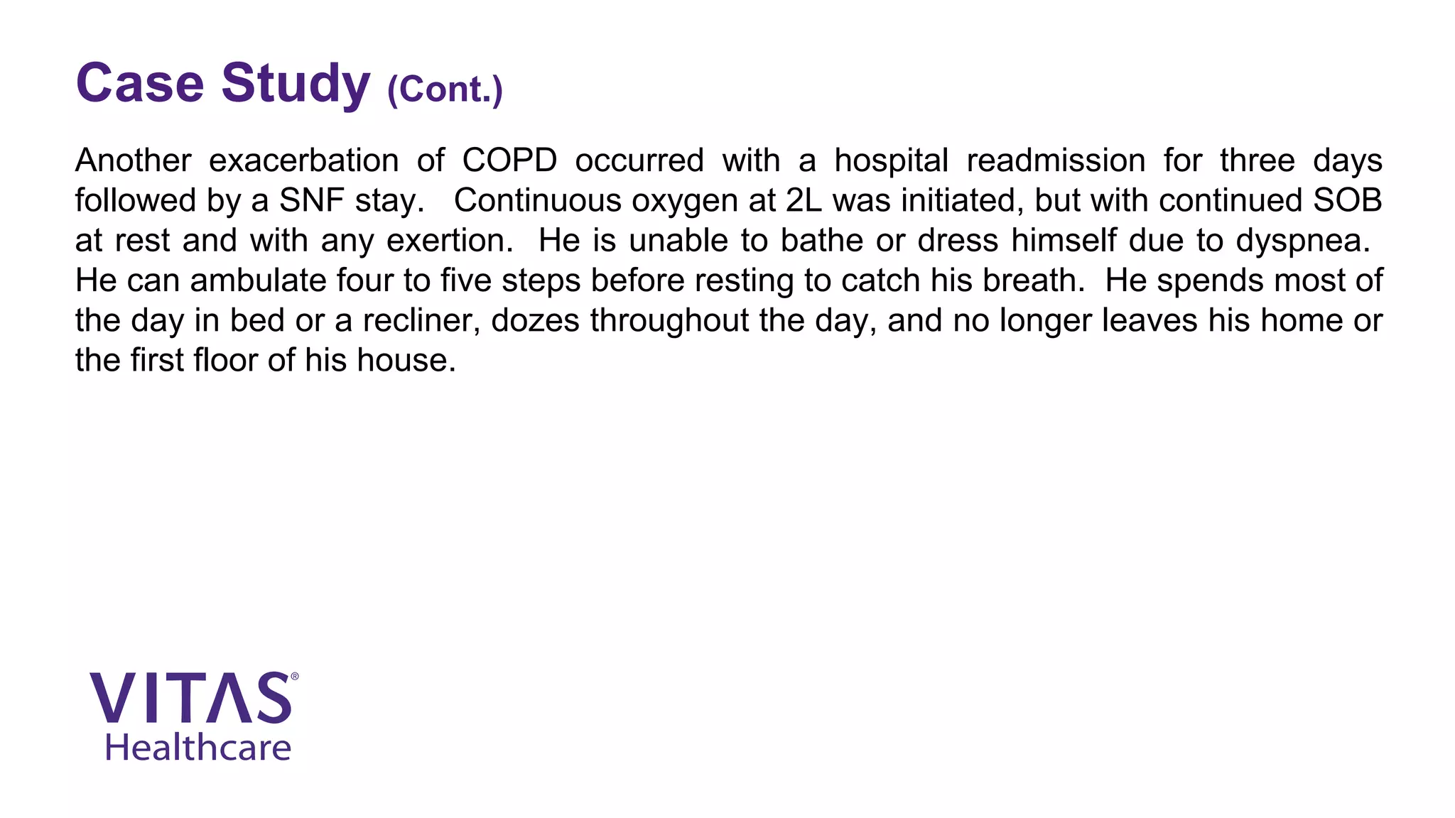 End Stage Pulmonary Disease | VITAS Healthcare | PPT | Lung and ...