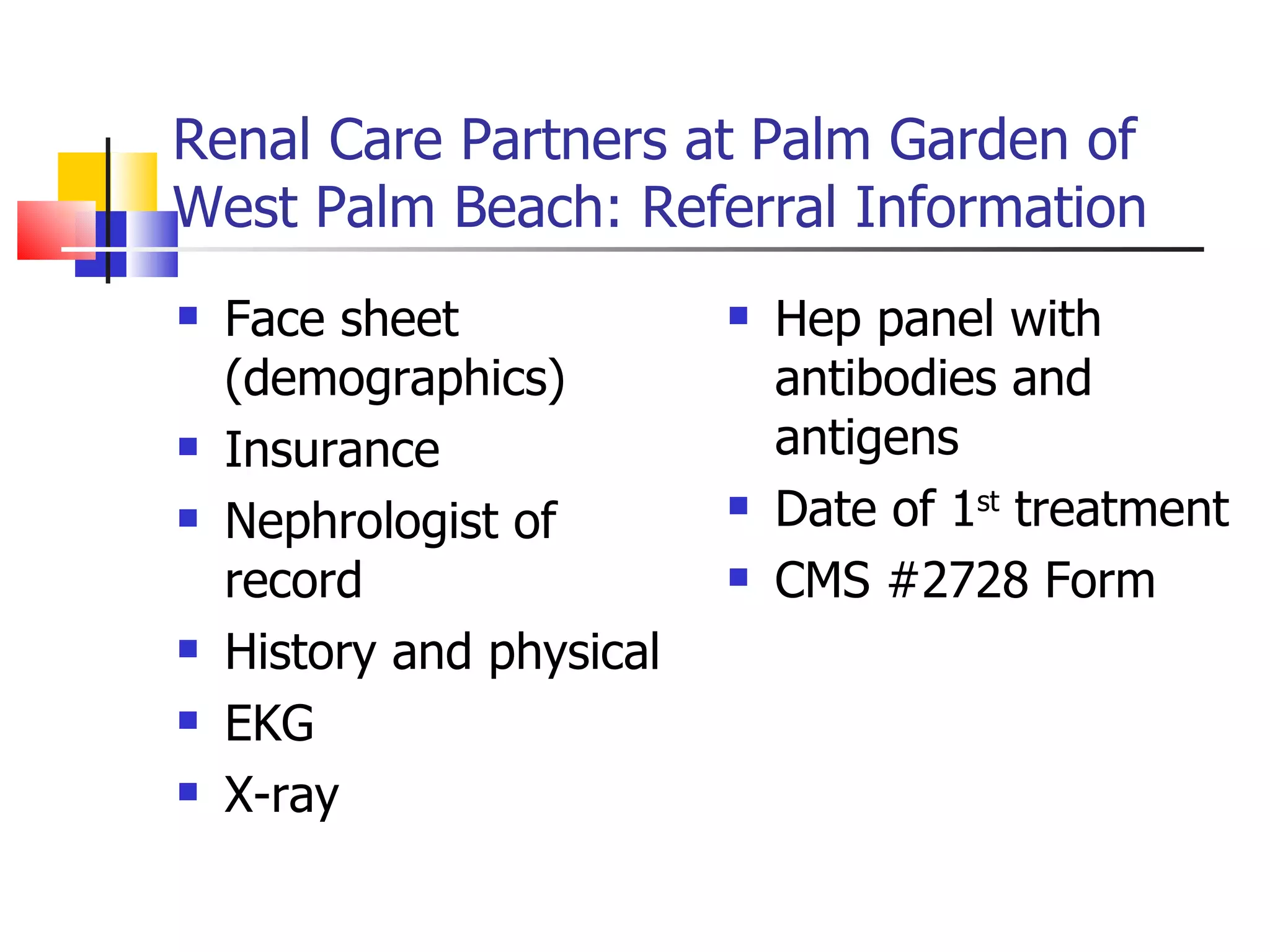 End Stage Renal Disease RCP | PPT