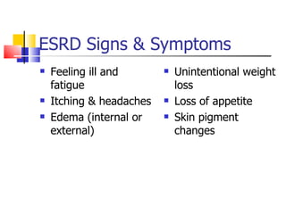 End Stage Renal Disease RCP | PPT