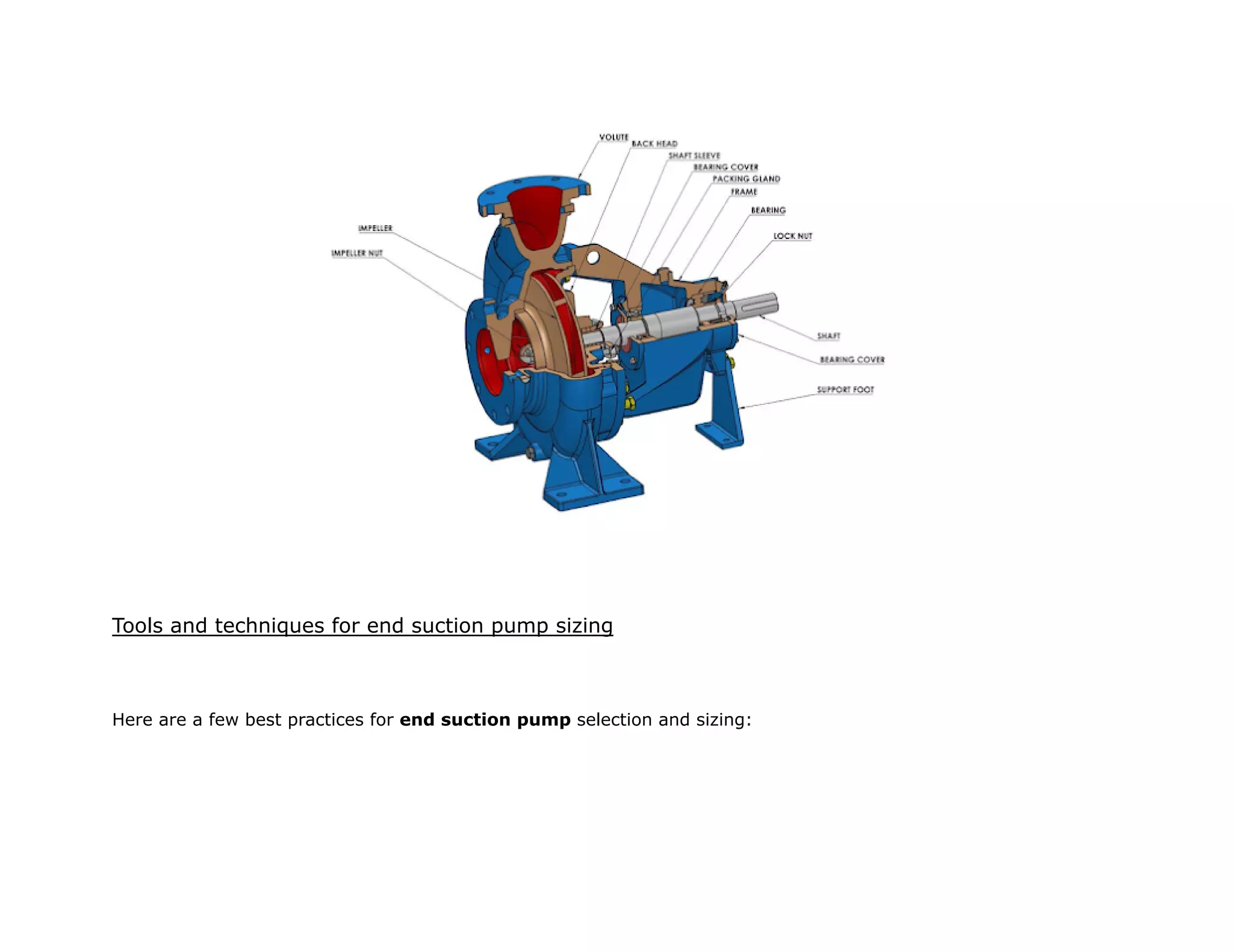End Suction Pump Selection and Sizing: A Guide for Engineers | PDF | Physics | Science