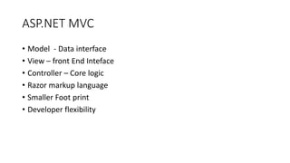 End to End Software Application Development using ASP.NET MVC | PPT