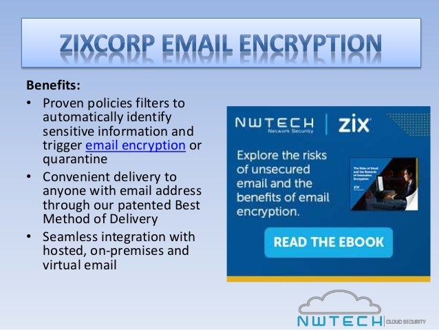 End to end Email encryption with Zixcorp email security | NwTech Cloud
