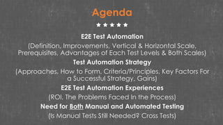 End-to-End Test Automation for Both Horizontal and Vertical Scale | PDF