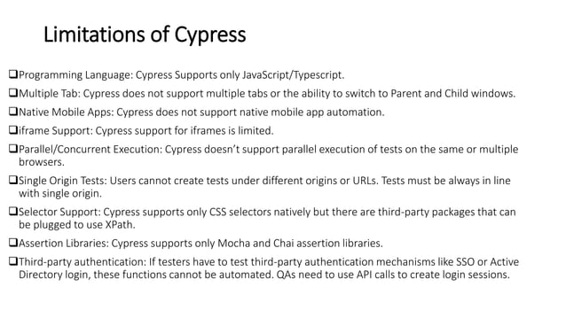End to end test automation with cypress | PPT