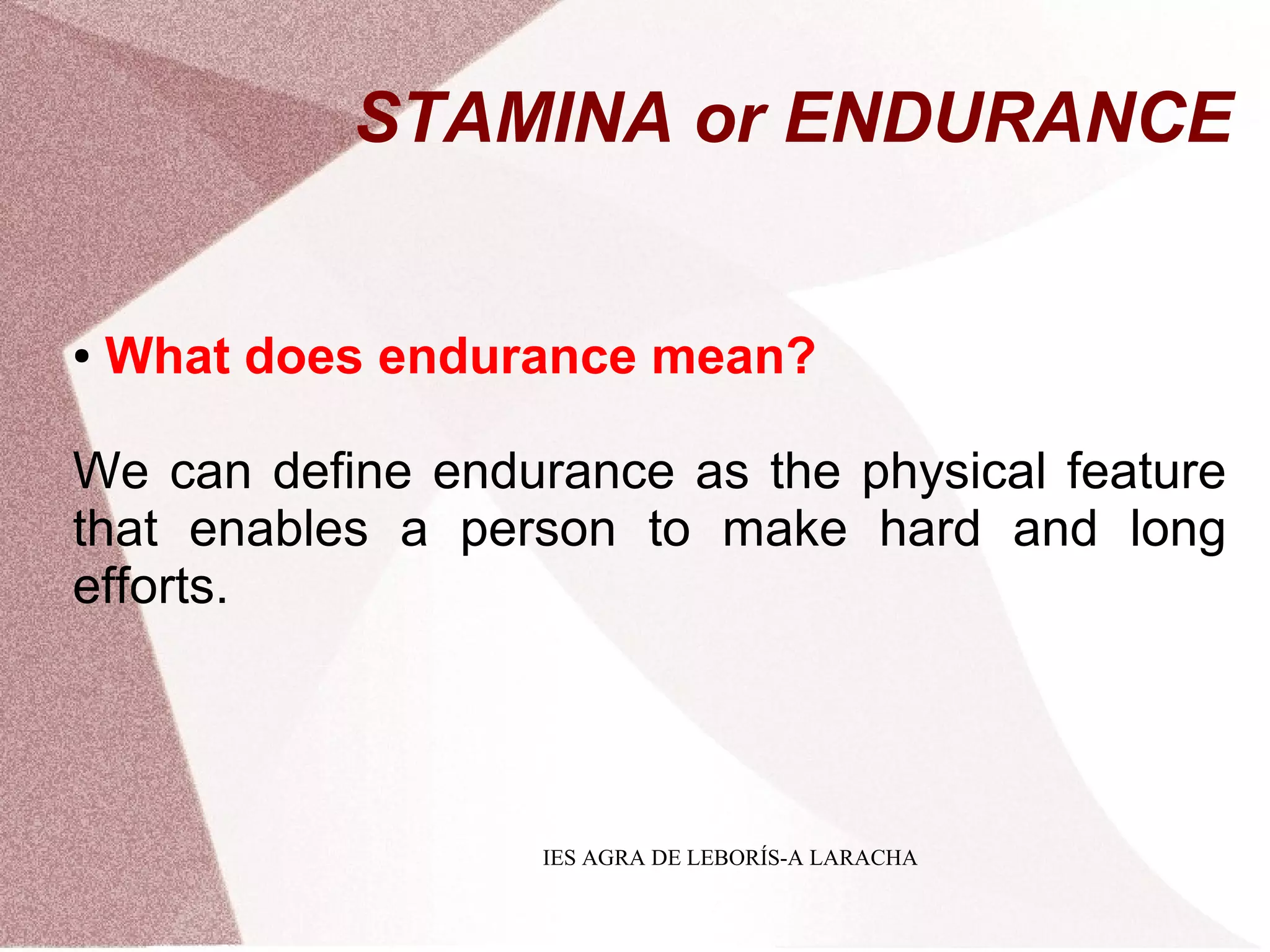 Endurance | ODP