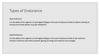 Endurance (endurance training) and their factor affecting the endurance ...