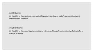 Endurance (endurance training) and their factor affecting the endurance ...