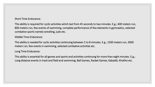 Endurance (endurance training) and their factor affecting the endurance | PPTX | Running and ...