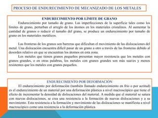 Endurecimiento de los metales | PPTX
