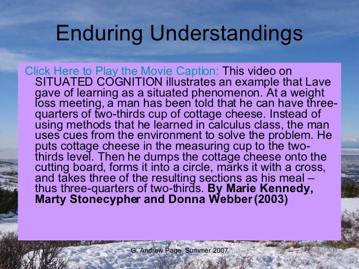 Enduring Understandings