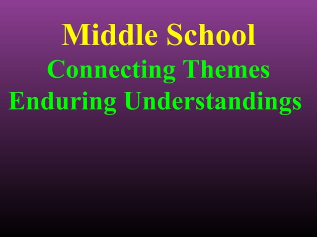 Enduring understandings | PPT