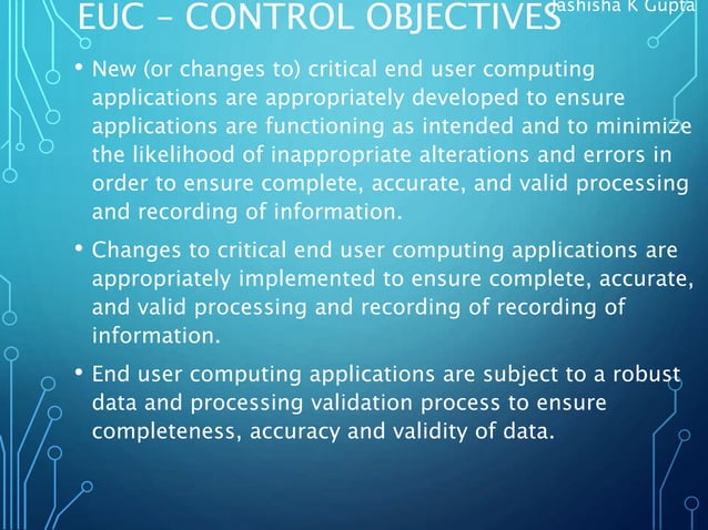 End User Computing Euc Pptx Computer Software And Applications Computing