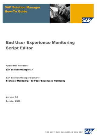 End user experience monitoring | PDF