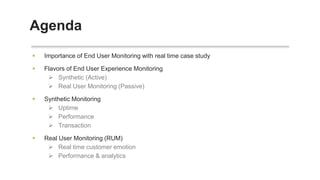 [Webinar] End User Experience Monitoring with Site24x7 | PPT