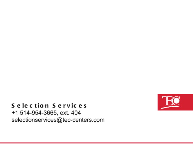 TEC - Evaluation & Selection Methodology | PPT | Business | Business ...