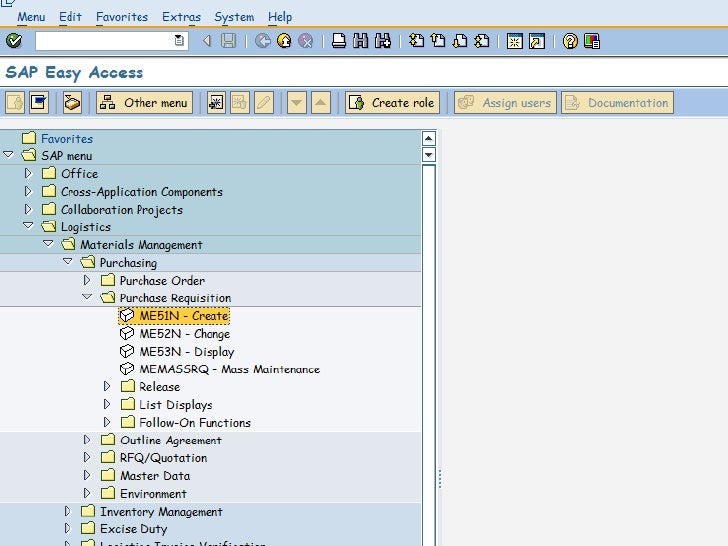 SAP END USER TRAINING MM01& ME51 N