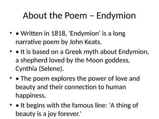 Presentation on Endymion by John_Keats.pptx