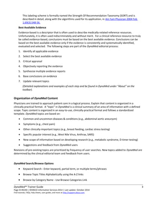 En dynamed trainerguide | DOC | Computing | Technology & Computing