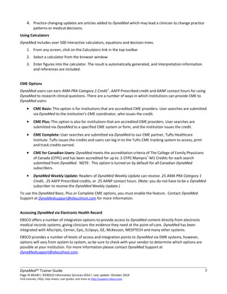 En dynamed trainerguide | DOC | Computing | Technology & Computing