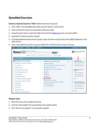 En dynamed trainerguide | DOC | Computing | Technology & Computing