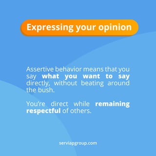 5 examples of assertive behavior in the workplace | PDF