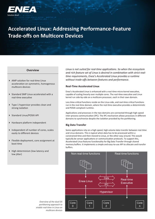 Enea accelerated-linux-datasheet | PDF