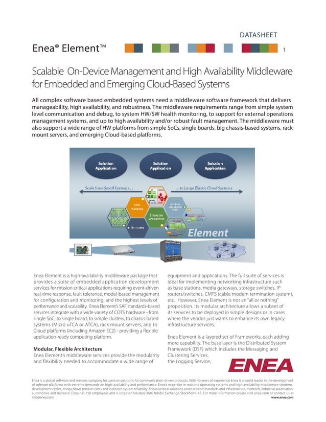 Enea Element Datasheet | PDF