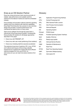 Enea Enabling Real-Time in Linux Whitepaper | PDF