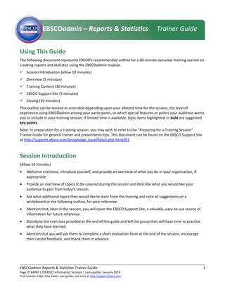 En eadmin reports_stats_trainerguide | PDF