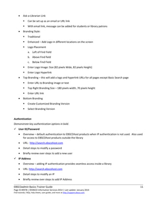 En ebscoadmin basics_trainerguide | DOC | Search | Internet