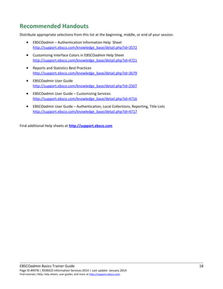 En ebscoadmin basics_trainerguide | PDF