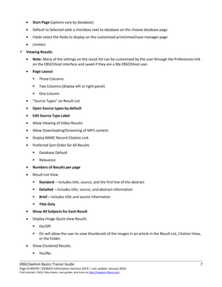 En ebscoadmin basics_trainerguide | DOC | Search | Internet