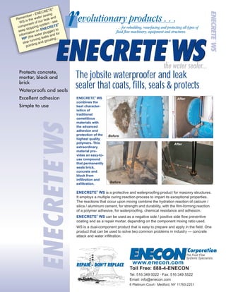 ENECRETE WS - the WATER SEALER | PDF