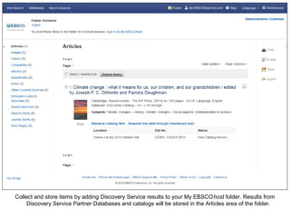 Introduction to EBSCO Discovery Service | PPT