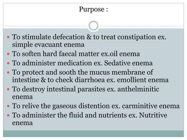 Enema | PPTX | Digestive Disorders | Diseases and Conditions